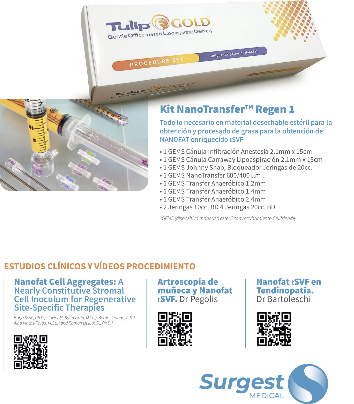 Tulip GOLD – Gentle Office-based Lipoaspirate Delivery – Surgest Medical